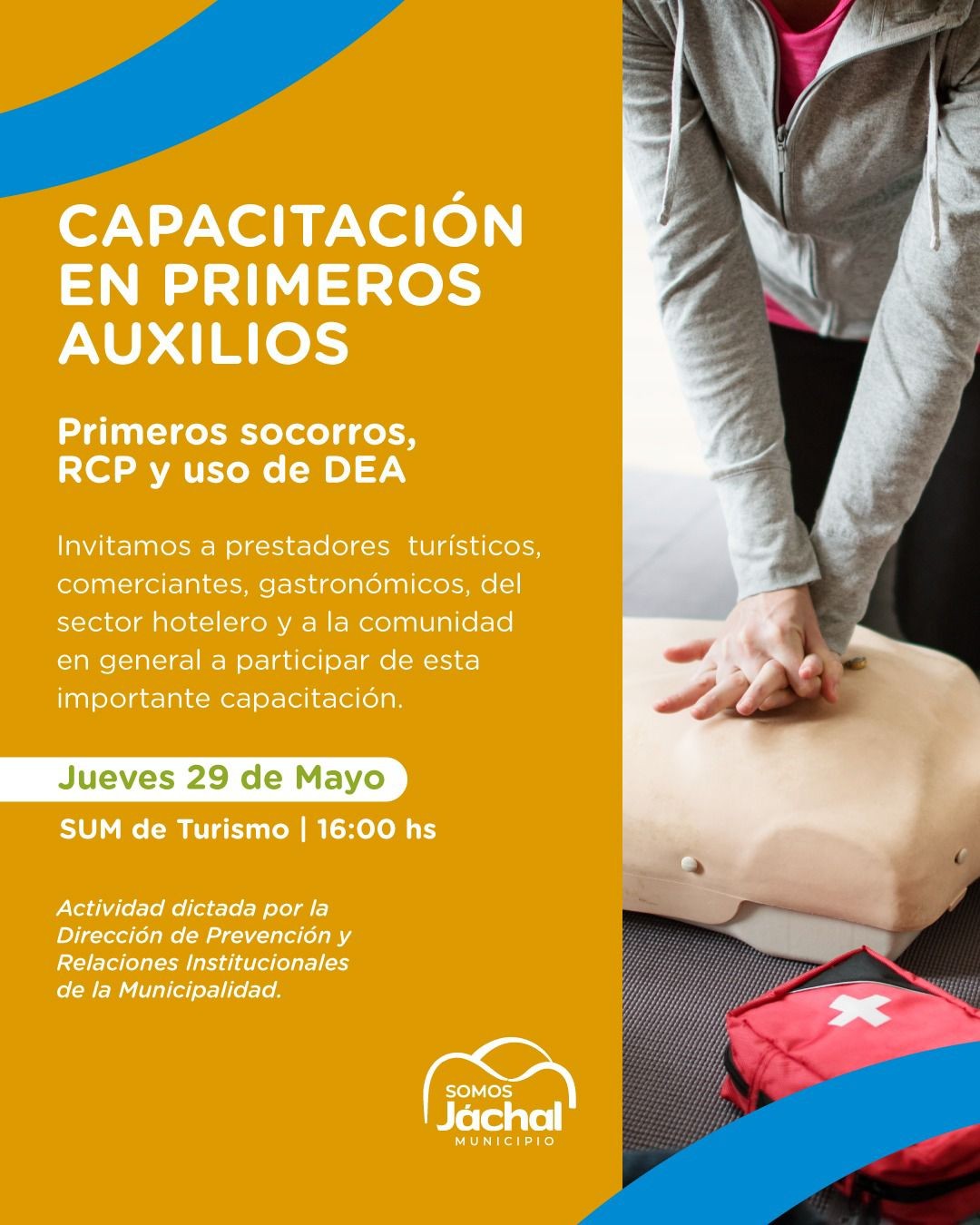 JÁCHAL: primeros socorros, RCP y uso de DEA – ESTAS INFORMADO